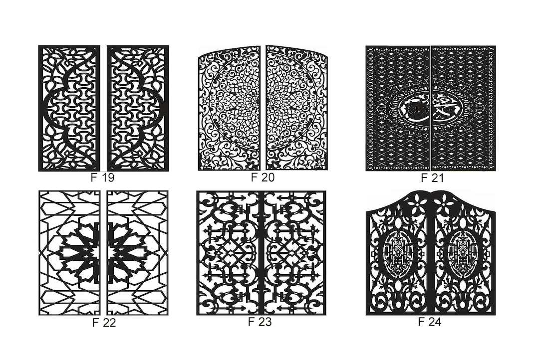 Gate Panel 6 Dxf File - Etsy