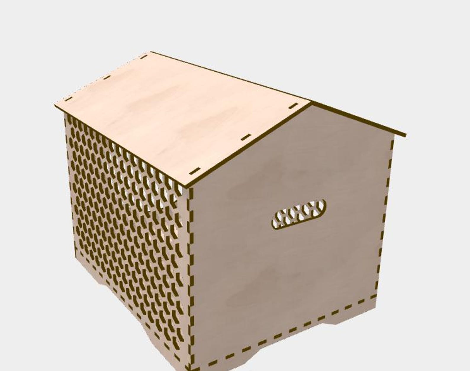 Wooden Cat House & Box Laser Cut Files | SVG, DXF, CDR, Cnc Templates ...