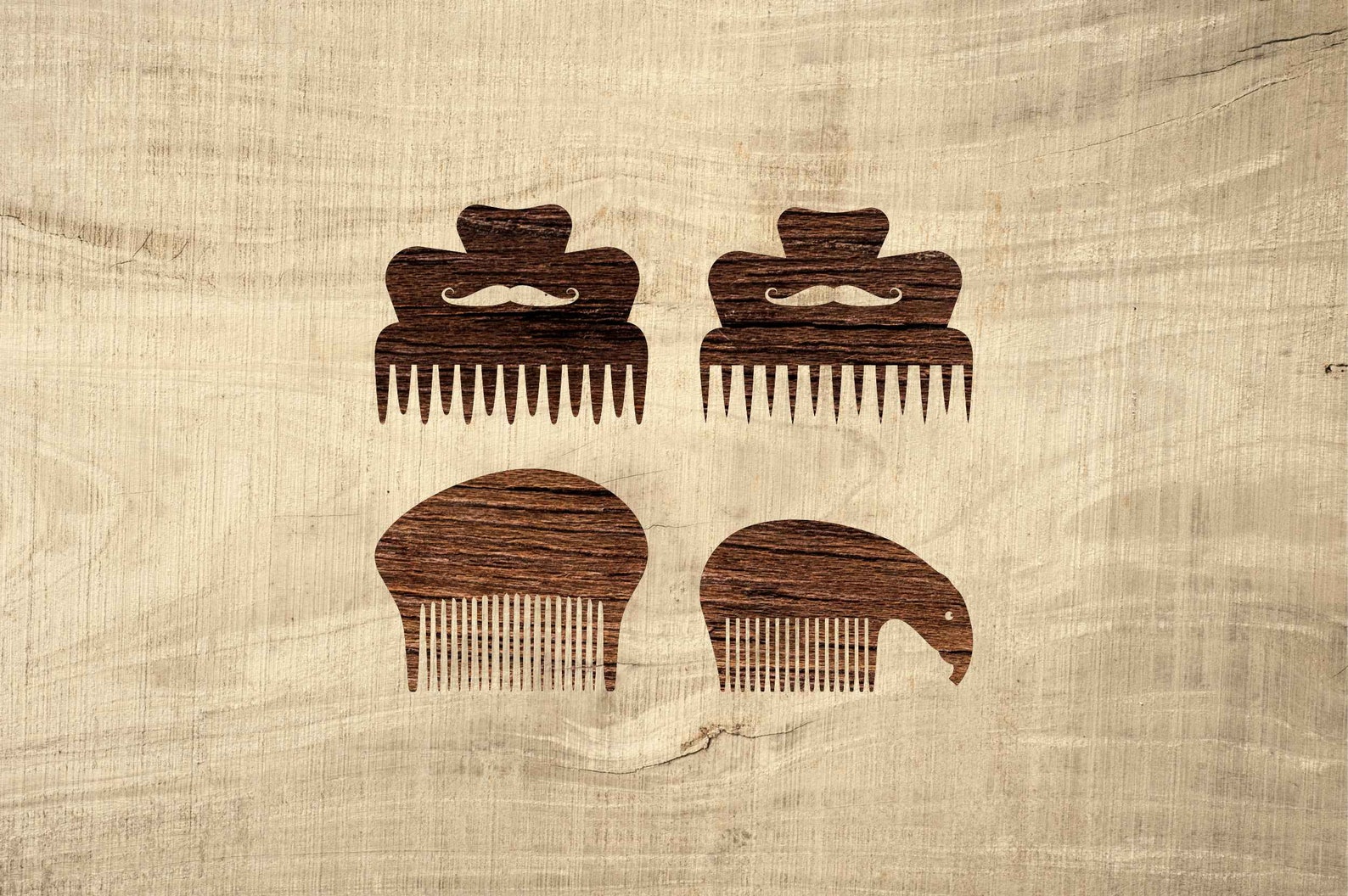 Beard Combs Svg, Hair Combs, Combs Svg Dxf Files for Laser, Hair ...