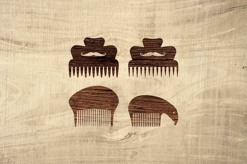 Beard Combs Svg, Hair Combs, Combs Svg Dxf Files for Laser, Hair ...
