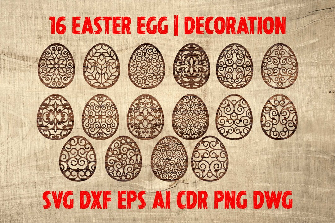 Easter Eggs SVG Cutting Template, Easter Eggs Set, Easter Egg Digital ...