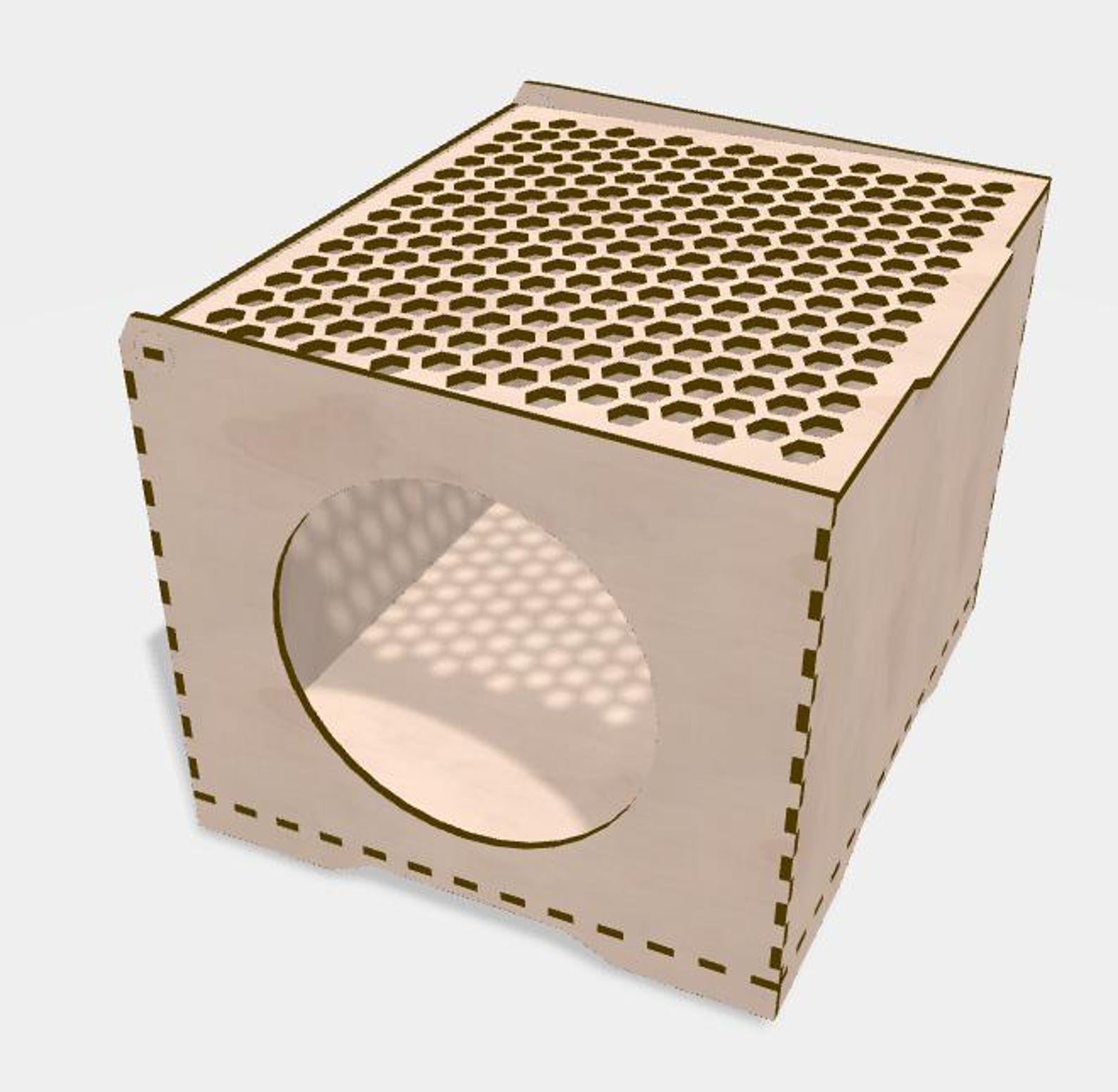 Wooden Cat House & Box Laser Cut Files | SVG, DXF, CDR, Cnc Templates ...