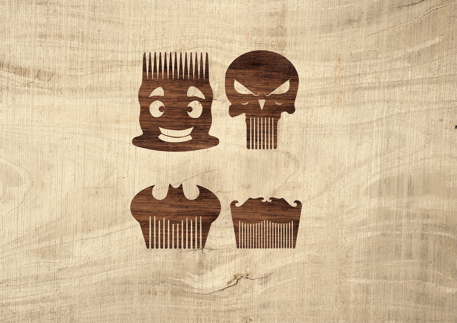 Beard Combs Svg, Hair Combs, Combs Svg Dxf Files for Laser, Hair ...
