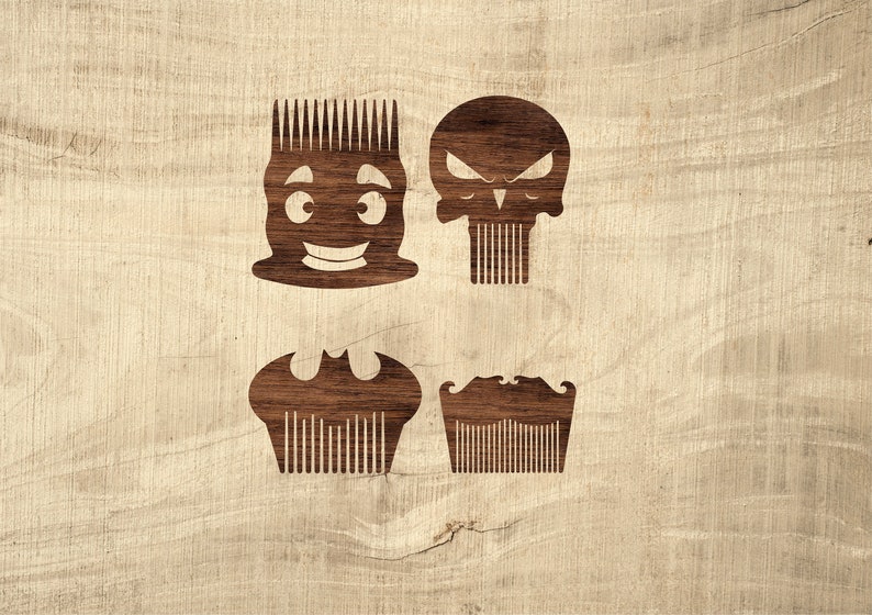 Beard Combs Svg, Hair Combs, Combs Svg Dxf Files for Laser, Hair ...