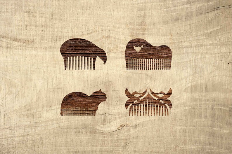 Beard Combs Svg, Hair Combs, Combs Svg Dxf Files for Laser, Hair ...