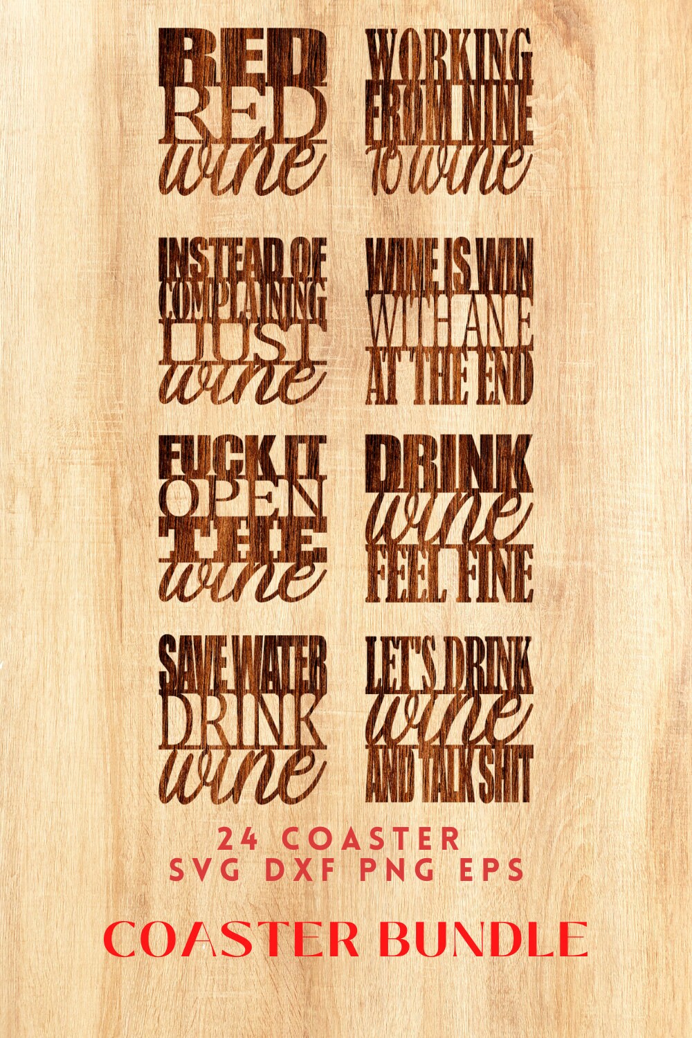 Coaster Svg Bundle, Drink Coaster Svg, Wine Saying Svg, Beer Quote Svg ...