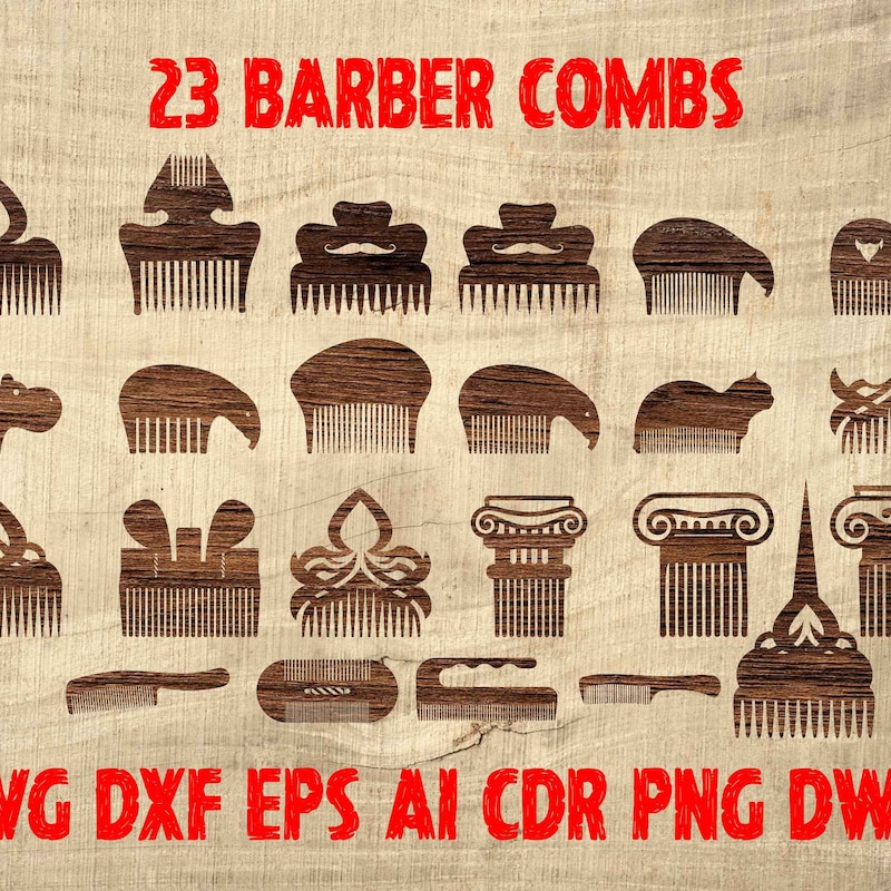 Beard Comb Svg Files - Etsy