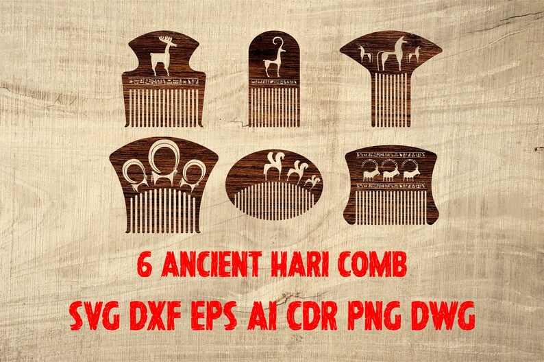 Beard Combs Svg, Hair Combs, Combs Svg Dxf Files for Laser, Hair ...