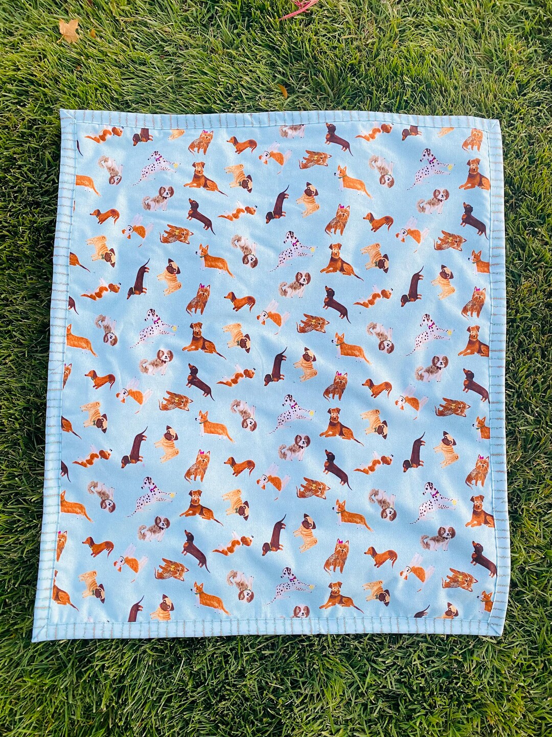 Dogs Doll Blanket or Car Seat Snuggie or Pet Blanket or Diaper Changing ...