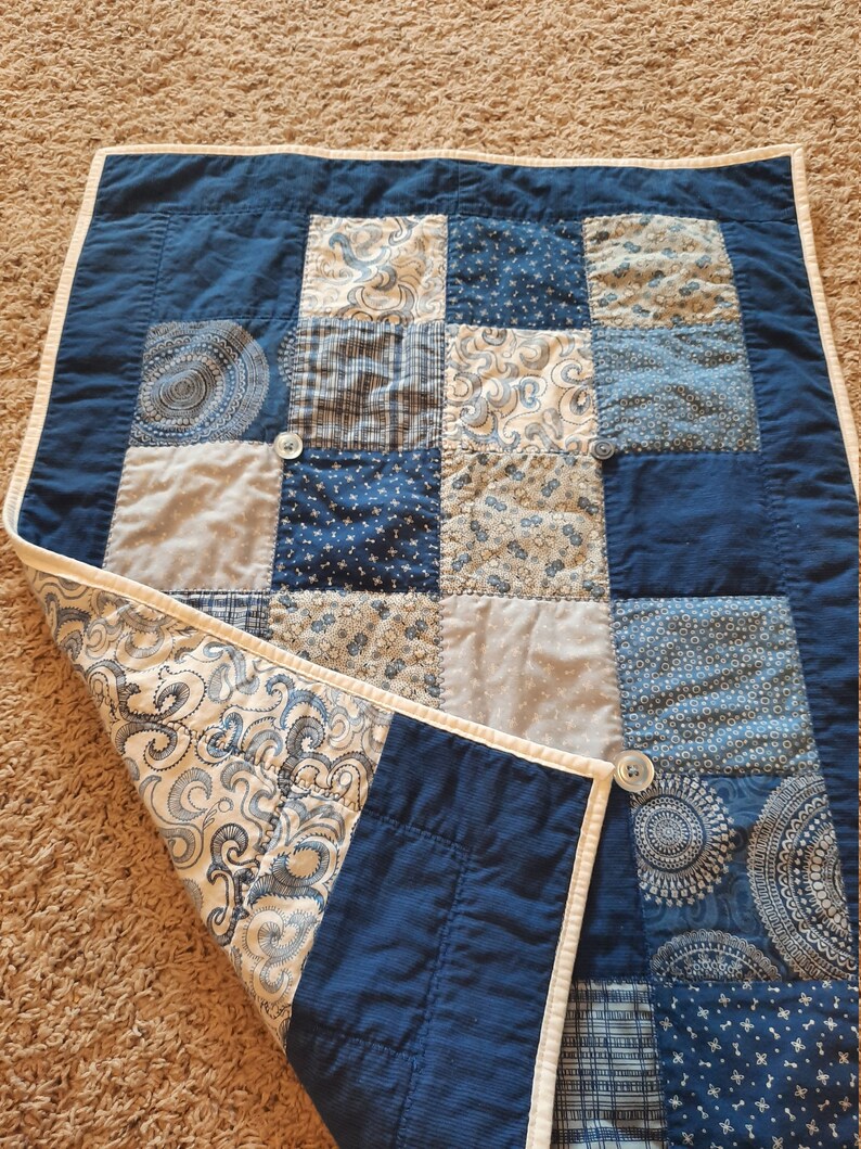 Patchwork Table Runner Ornate Table Centerpiece Blue & | Etsy