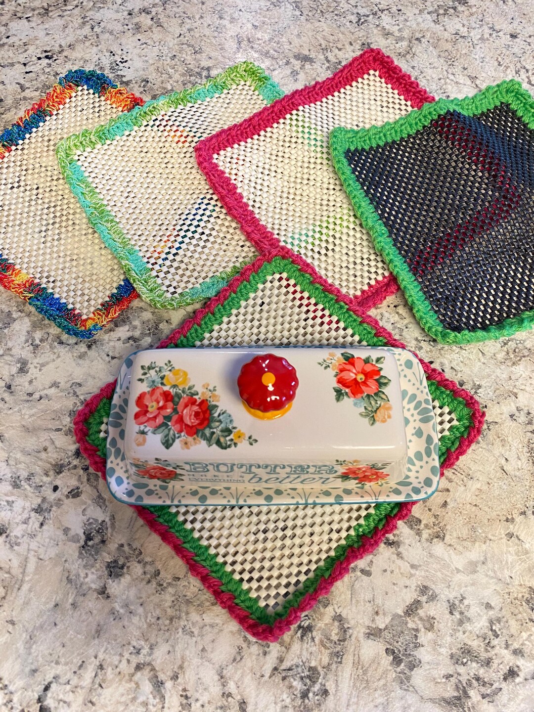 Crocheted Jar Openers / Grip Texture to Assist You in Opening Jars / - Etsy