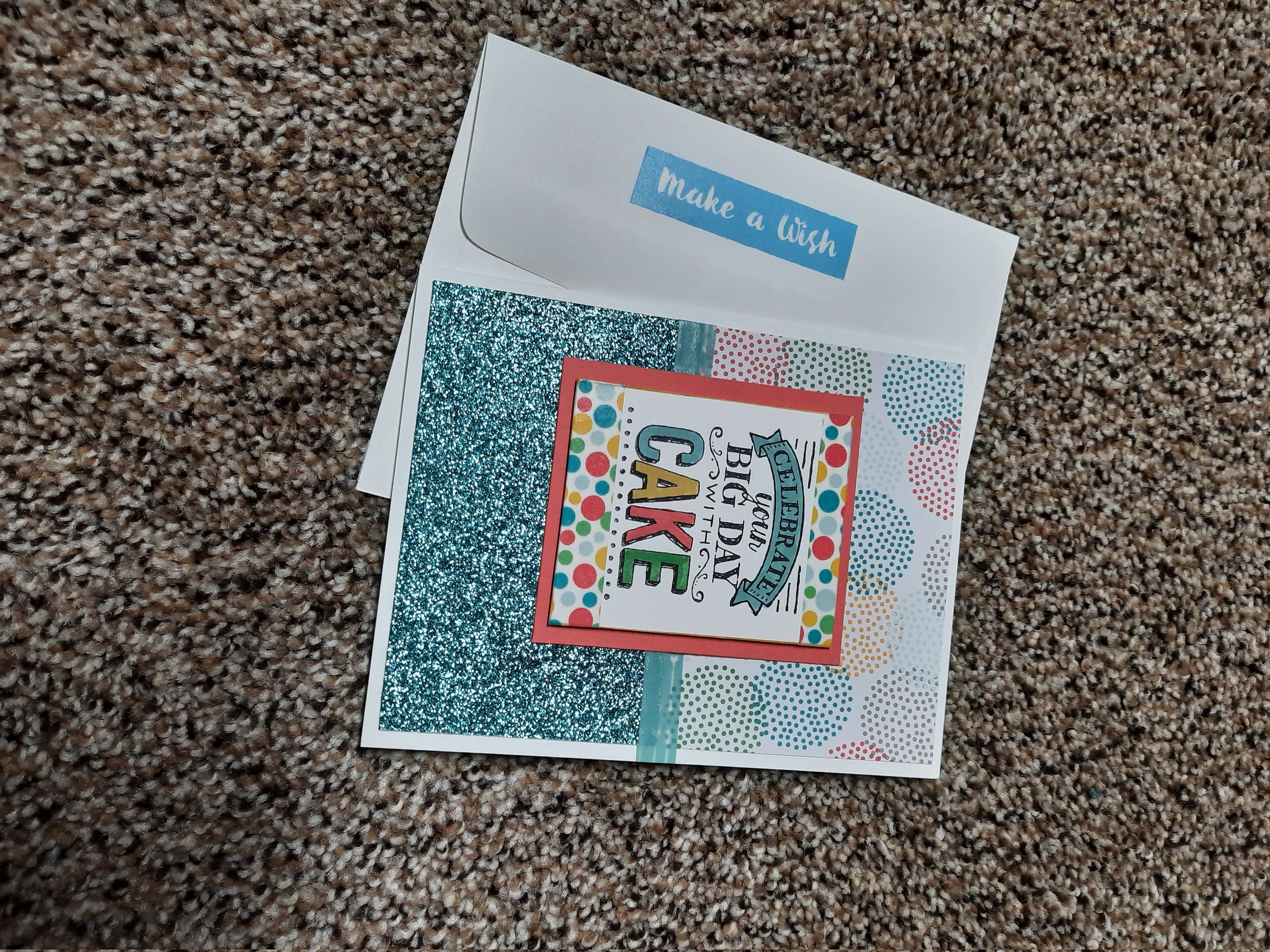 Celebrate Your Big Day With Cake Birthday Card Stampin' | Etsy