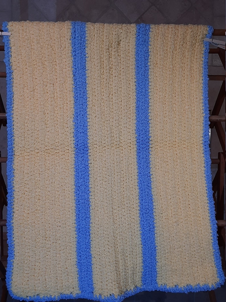 Hand Crocheted Terryspun Soft Cuddly Baby Blanket / Baby Bath - Etsy