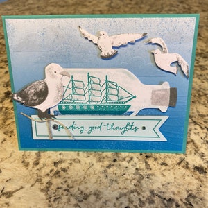 3 Card Set / Sending Good Thoughts Ocean Cards / 2 Birthday Card / 1 ...