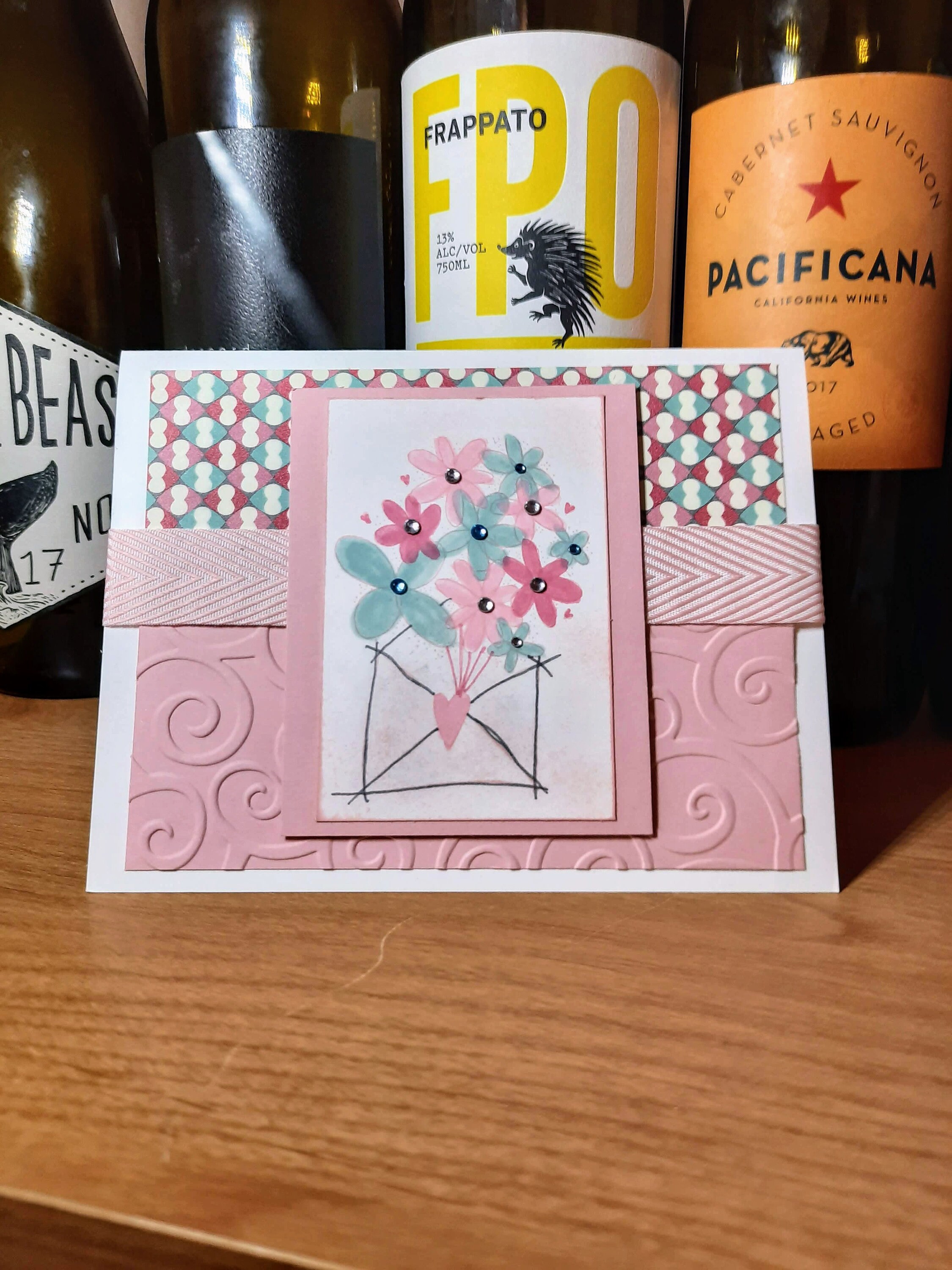 Floral Pink Happy Birthday Card Pink Happy Birthday Card | Etsy