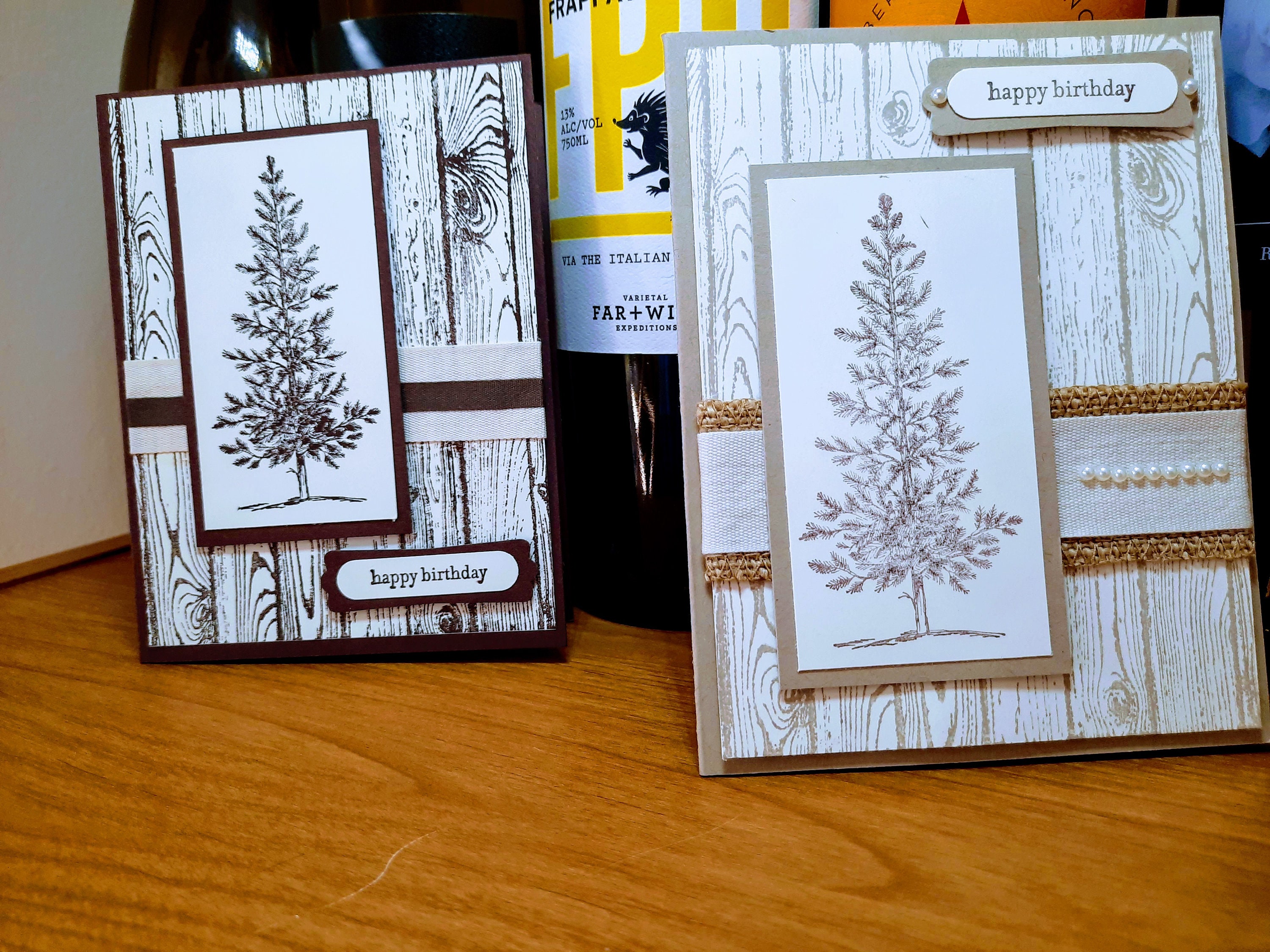 Happy Birthday Tree and Wood Plank Natural Looking Birthday Card ...