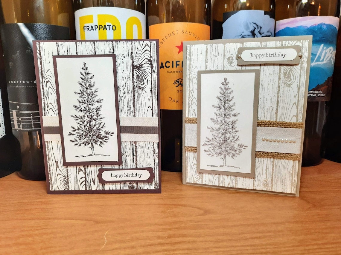 Happy Birthday Tree and Wood Plank Natural Looking Birthday Card ...