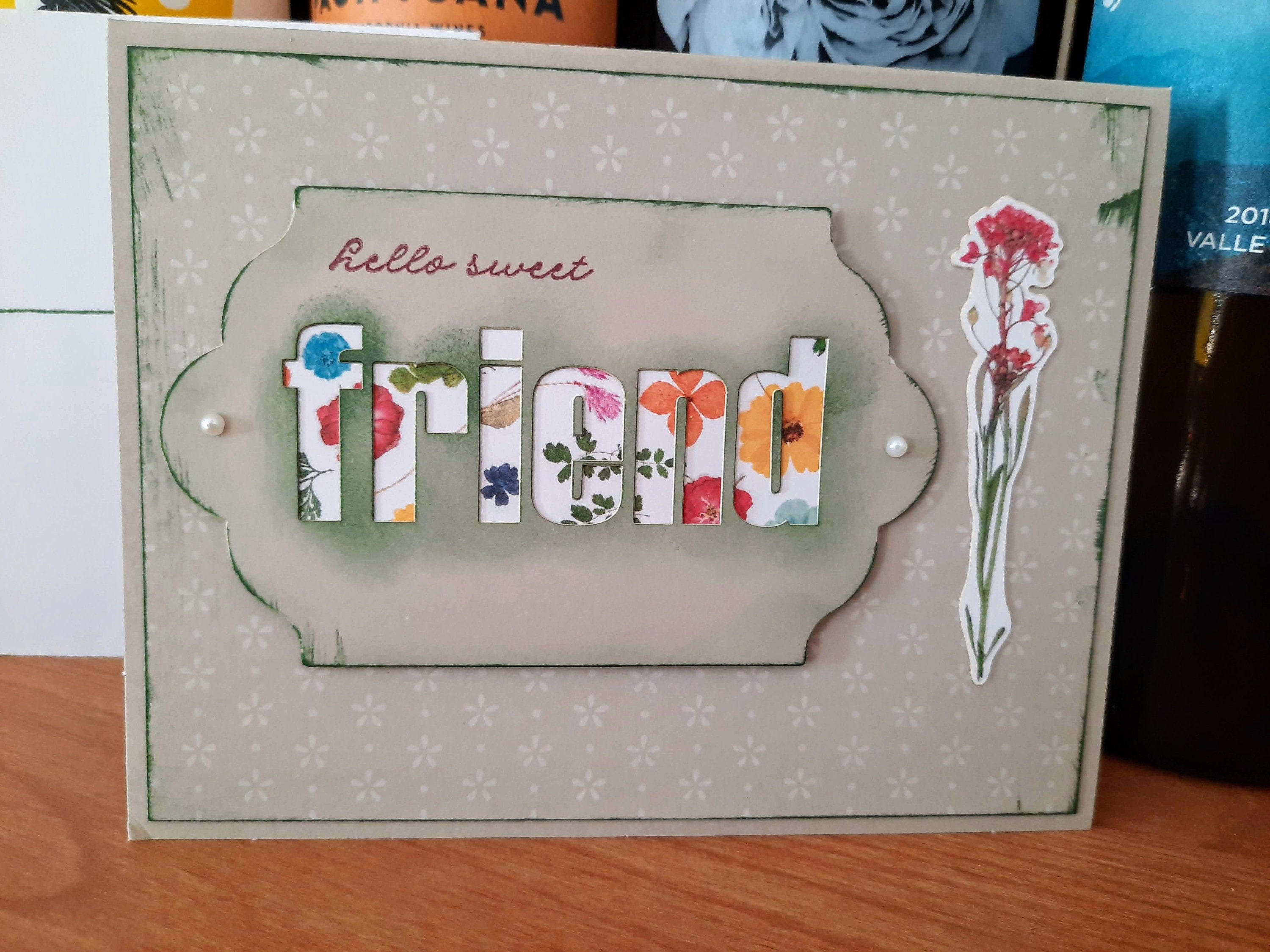 Hand Made Hello Sweet Friend Card Stampin' | Etsy