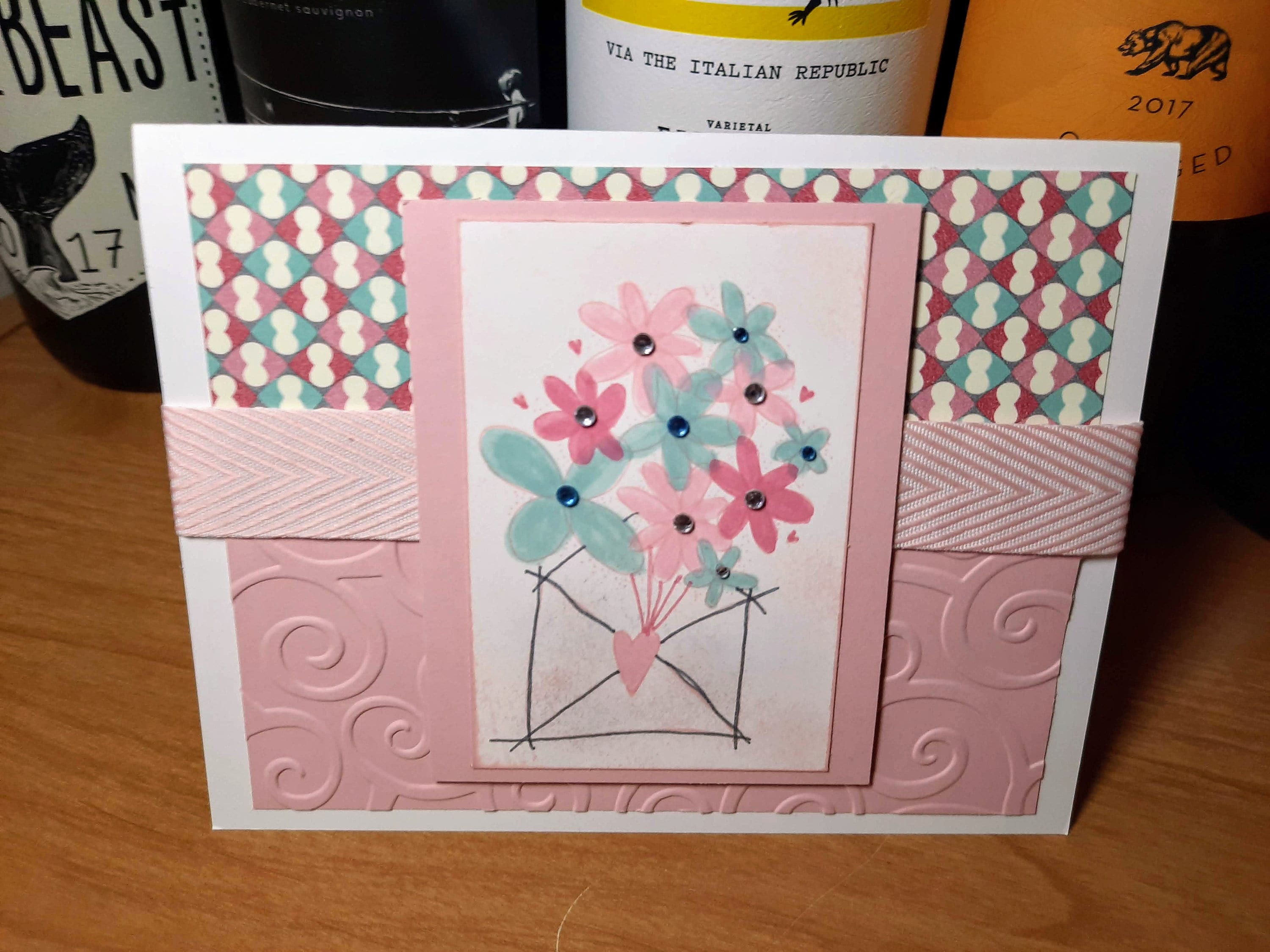 Floral Pink Happy Birthday Card Pink Happy Birthday Card | Etsy