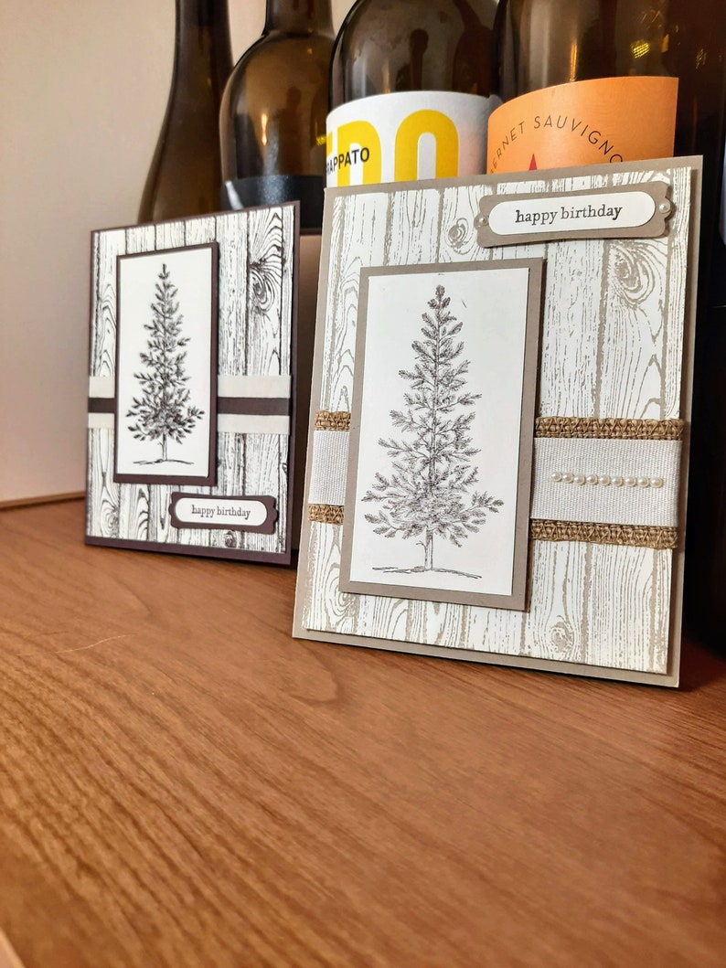 Happy Birthday Tree and Wood Plank Natural Looking Birthday Card ...