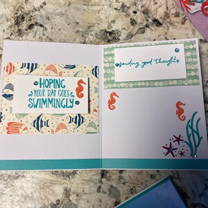 3 Card Set / Sending Good Thoughts Ocean Cards / 2 Birthday Card / 1 ...