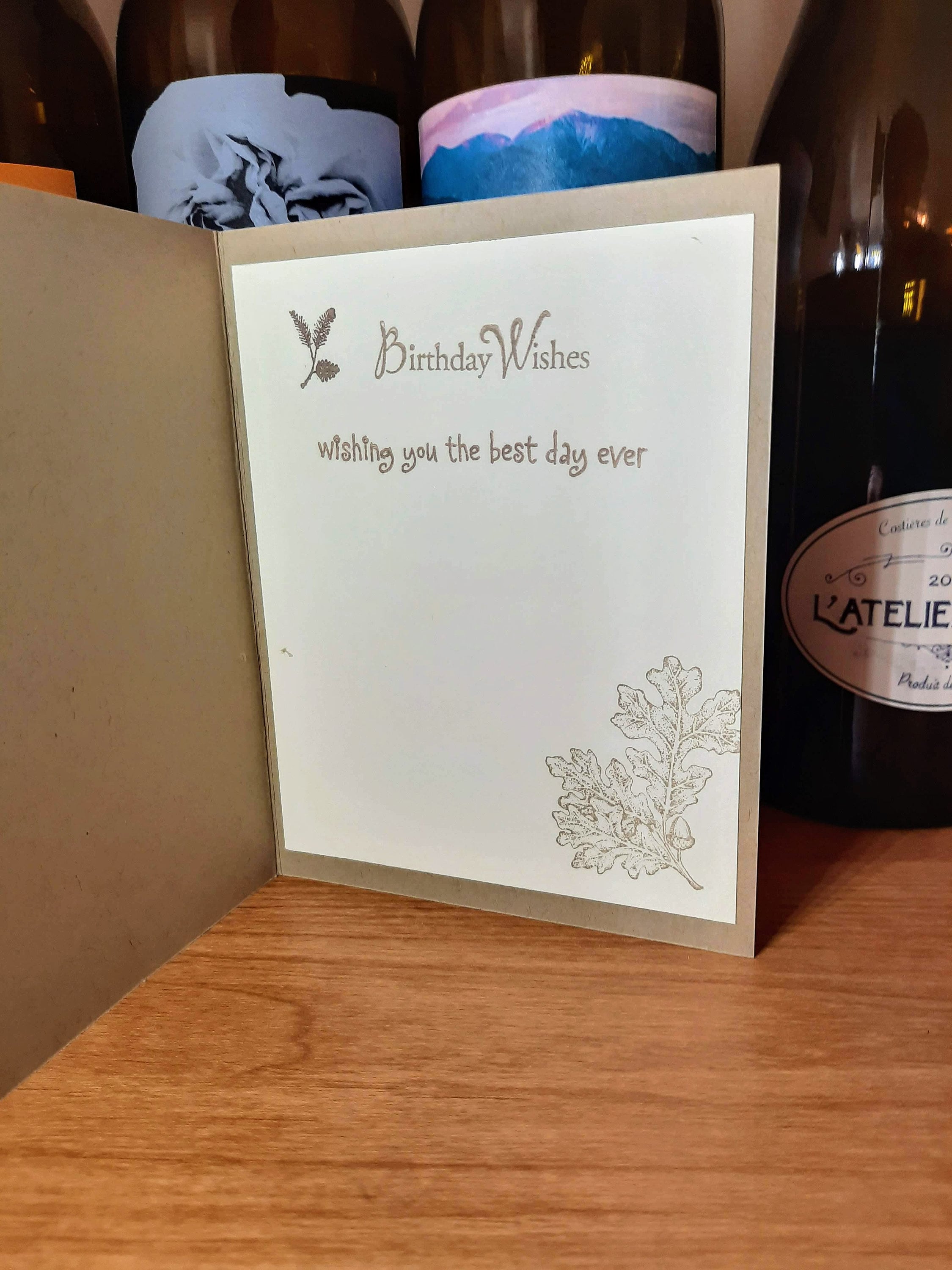 Happy Birthday Tree and Wood Plank Natural Looking Birthday Card ...