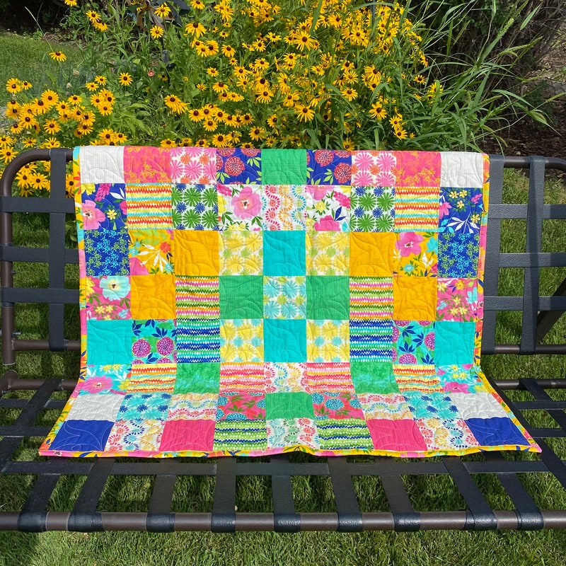 Bright Baby Quilt - Etsy