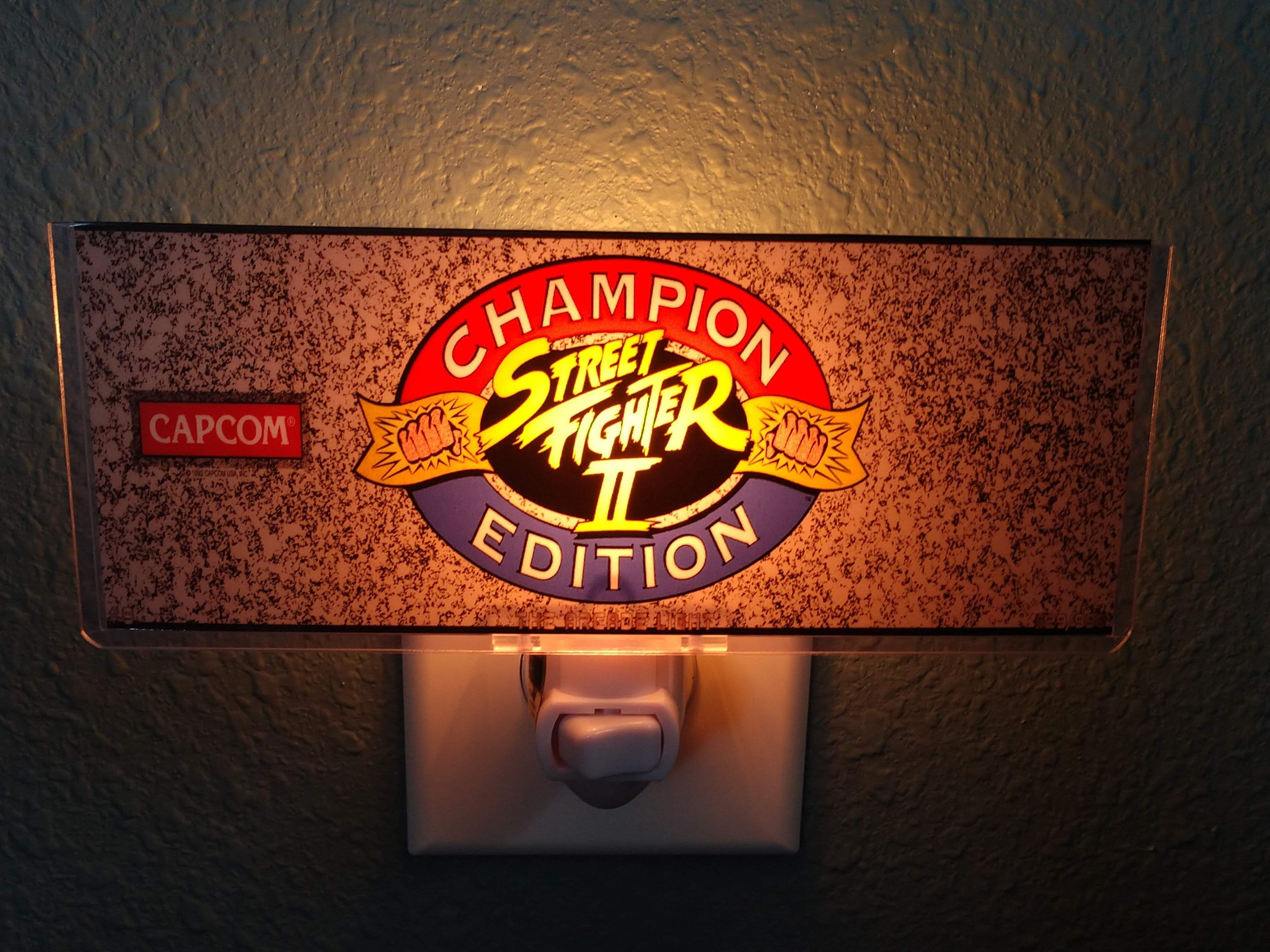 Street Fighter II 2 Champion Edition Arcade Marquee 2.5" X 6.5" Night ...
