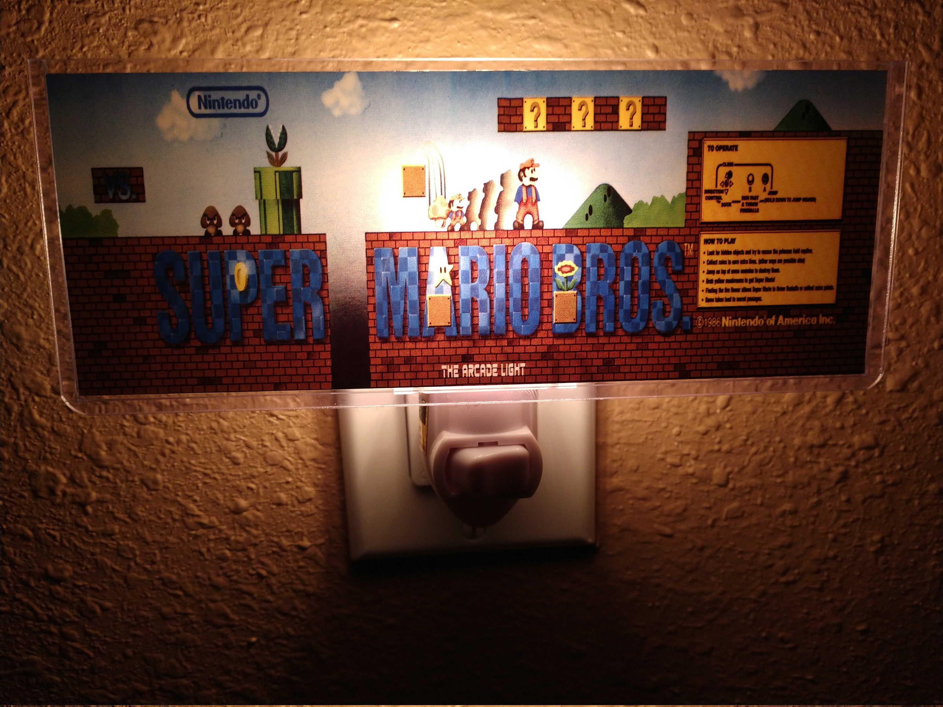 VS. Super Mario Bros. Arcade Marquee Night Light 2.5 X 6.5 - Etsy Singapore