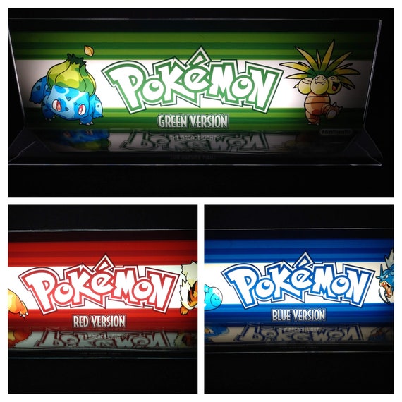 Pokemon Green/Red/Blue Version Set of 3 Arcade Lights | Etsy