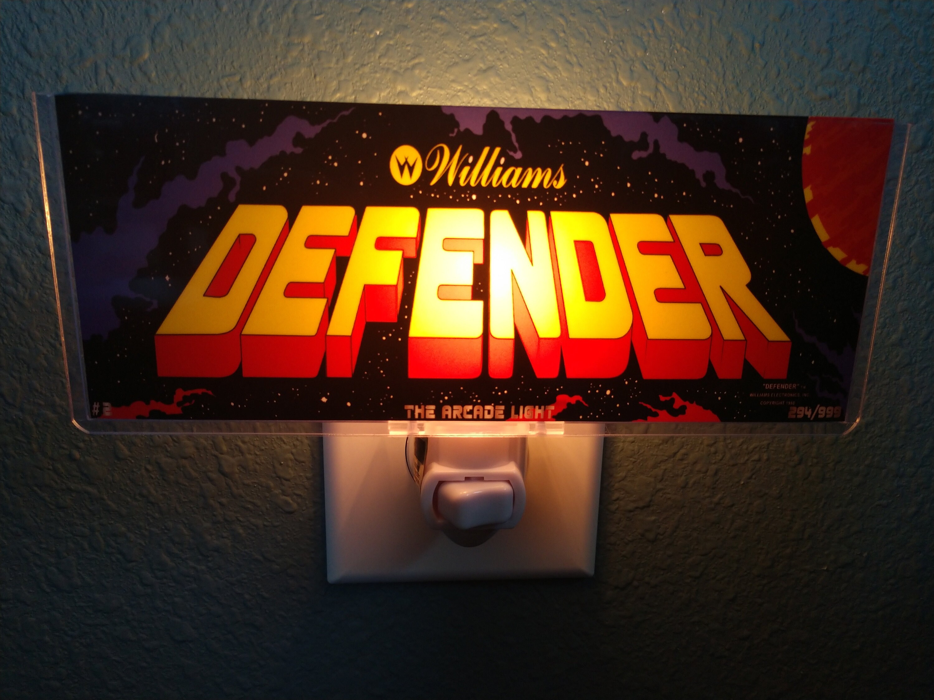 Defender Arcade Marquee 2.5 x 6.5 Night Light | Etsy