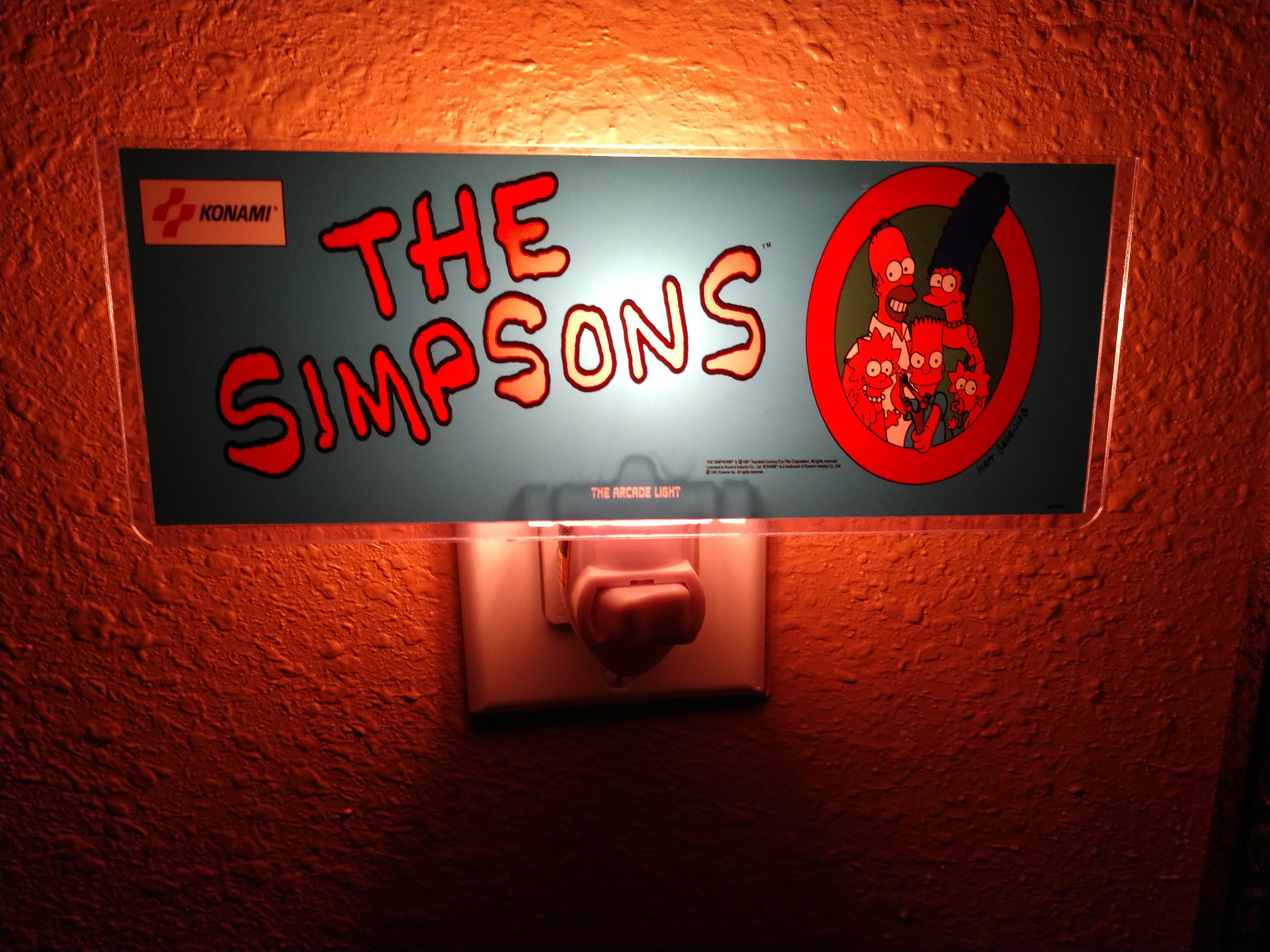 The Simpsons Arcade Marquee Night Light 2.5 X 6.5 - Etsy