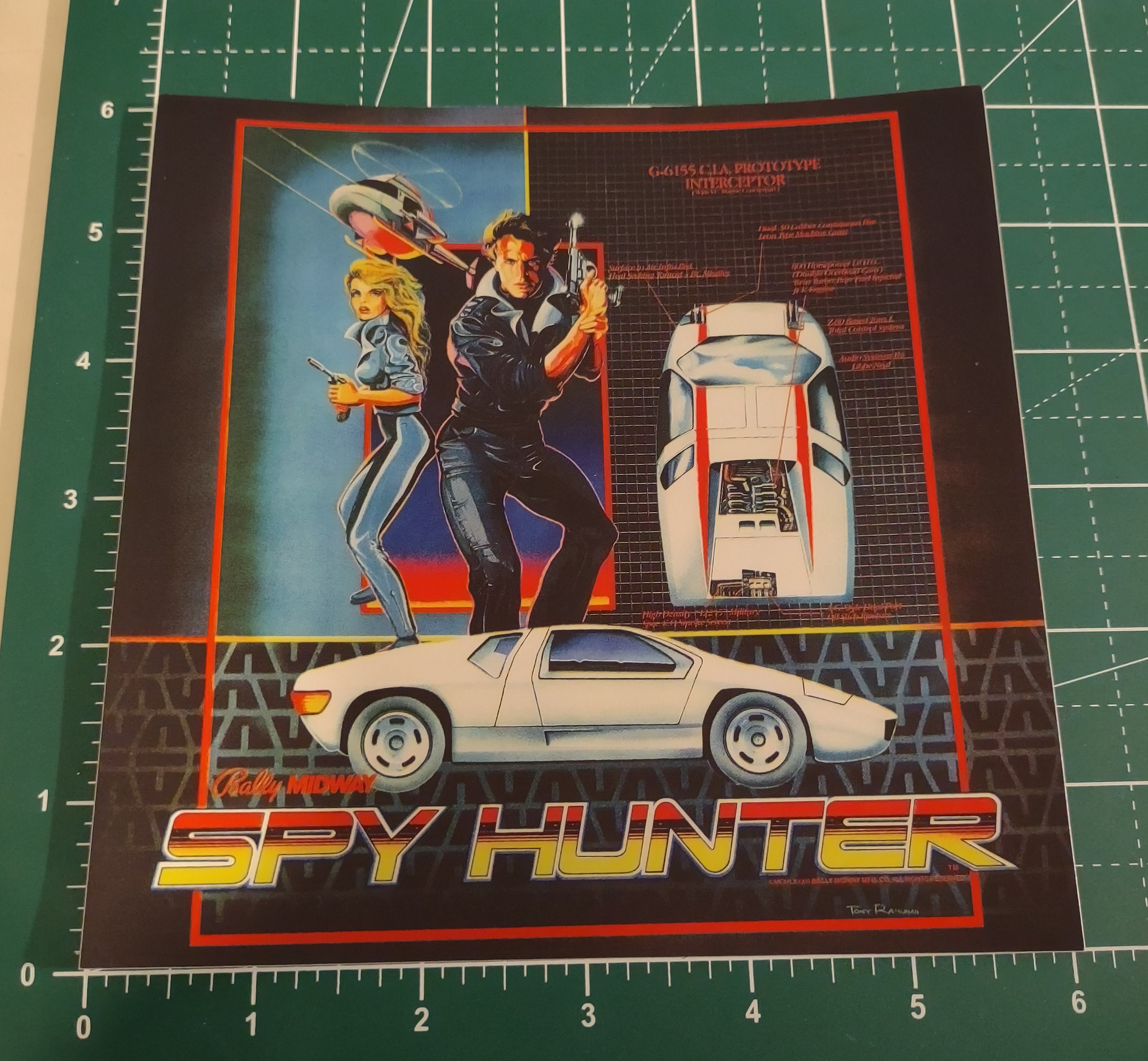 Spy Hunter Arcade Side Art Custom Mirror Matte Sticker - Etsy