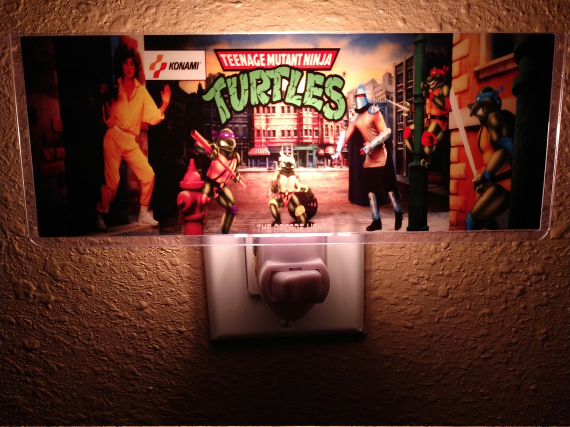 Teenage Mutant Ninja Turtles TMNT Arcade Marquee Night Light 2.5" X 6.5 ...