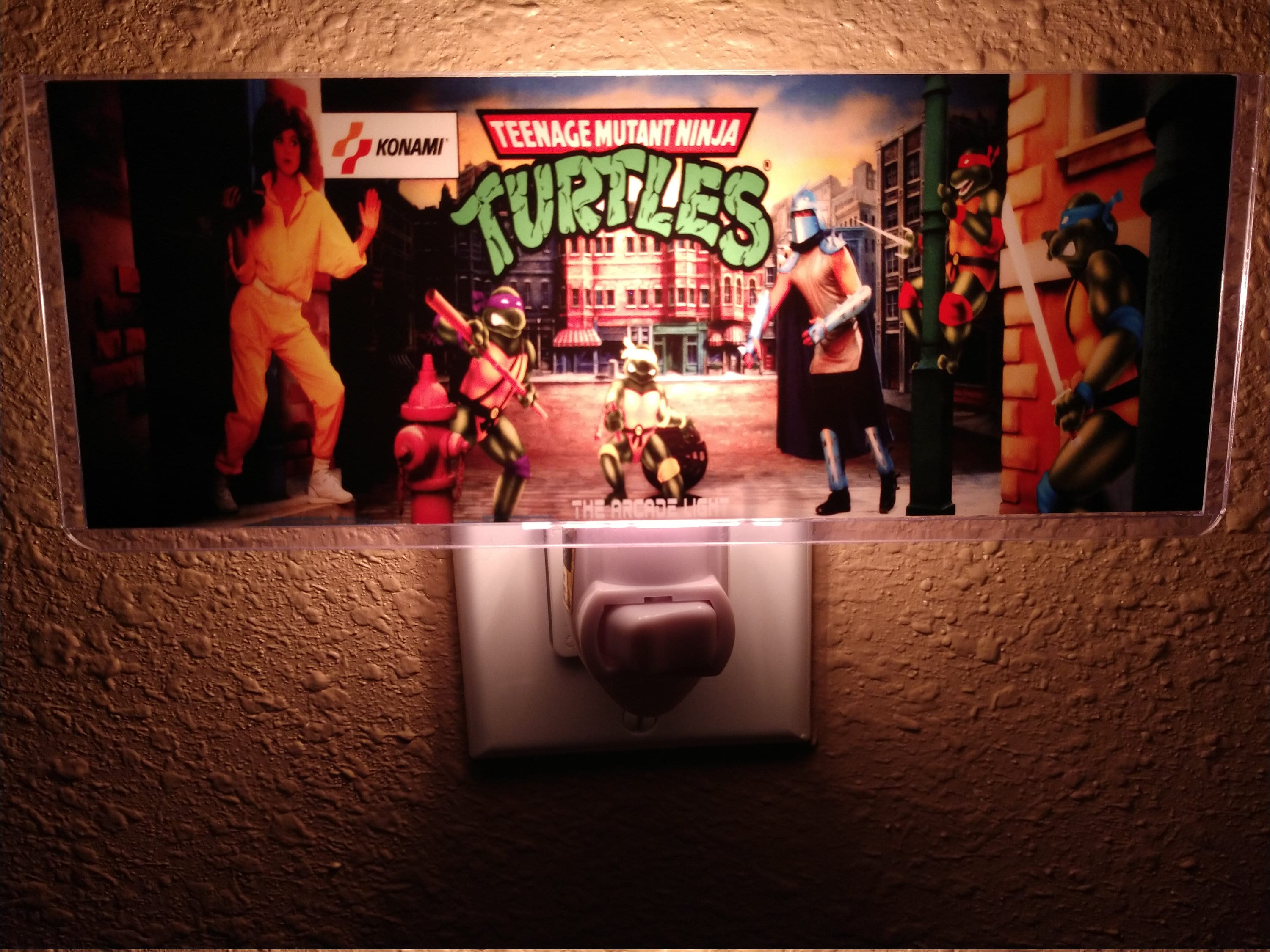Teenage Mutant Ninja Turtles TMNT Arcade Marquee Night Light 2.5" X 6.5 ...