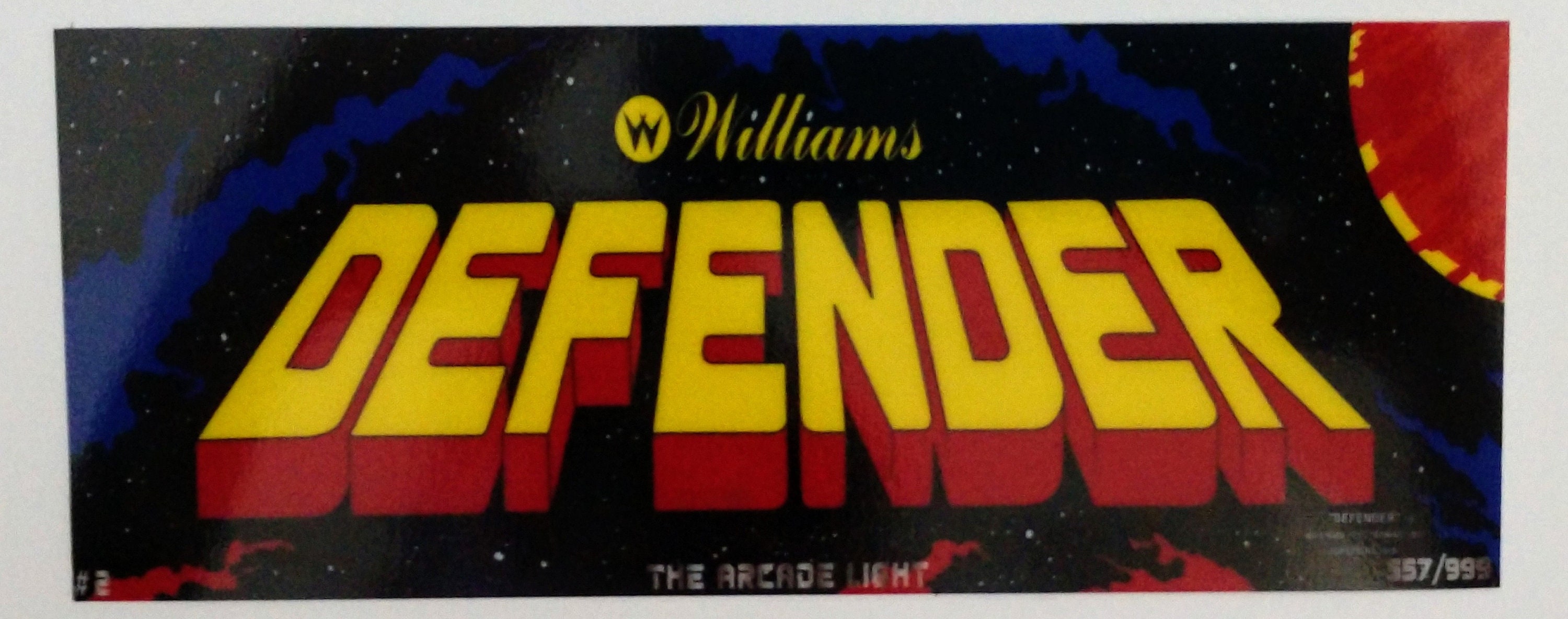 Defender Arcade Marquee 2.5 x 6.5 Night Light | Etsy