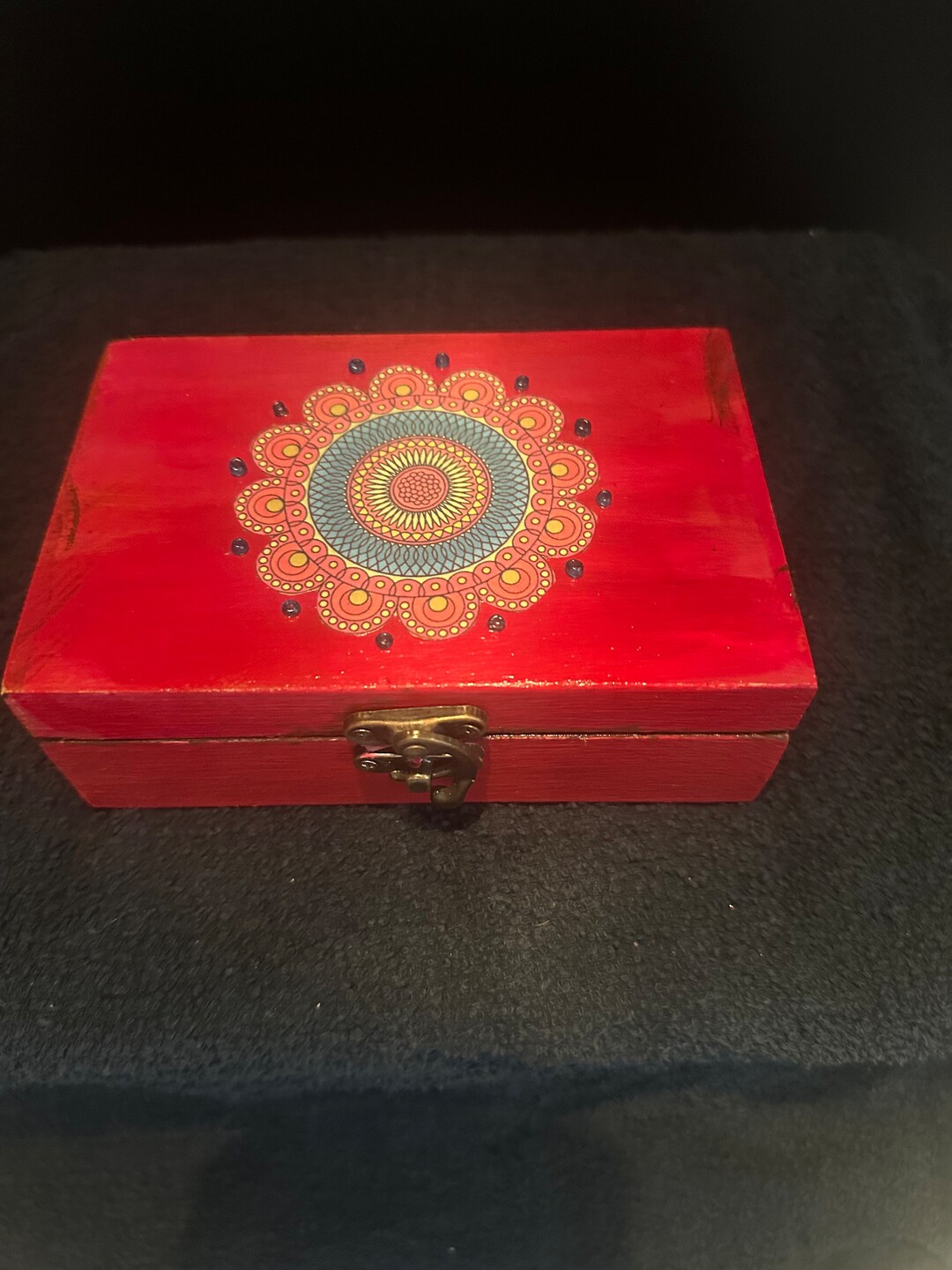 Mystery Small Wooden Hand-painted Mystery Box With a Custom Made ...