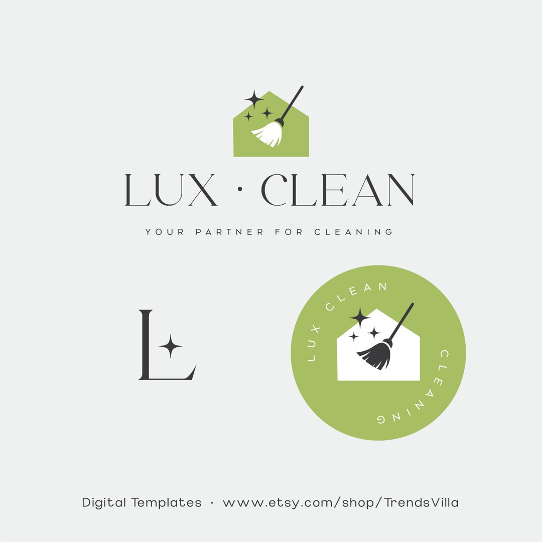 DIY Cleaning Service Logo Circle Cleaning Logo Editable Logo Designs ...