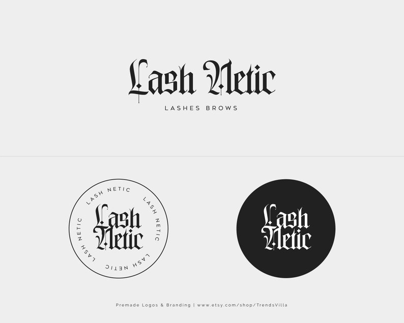 Premade Logo Design, Initials Logo, Lash Brow Logo, Name Logo, Text ...