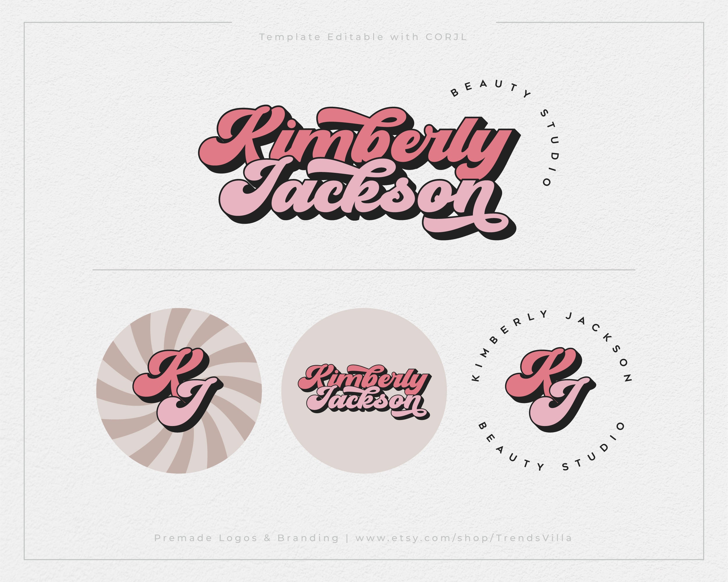 Round Retro Logo Design