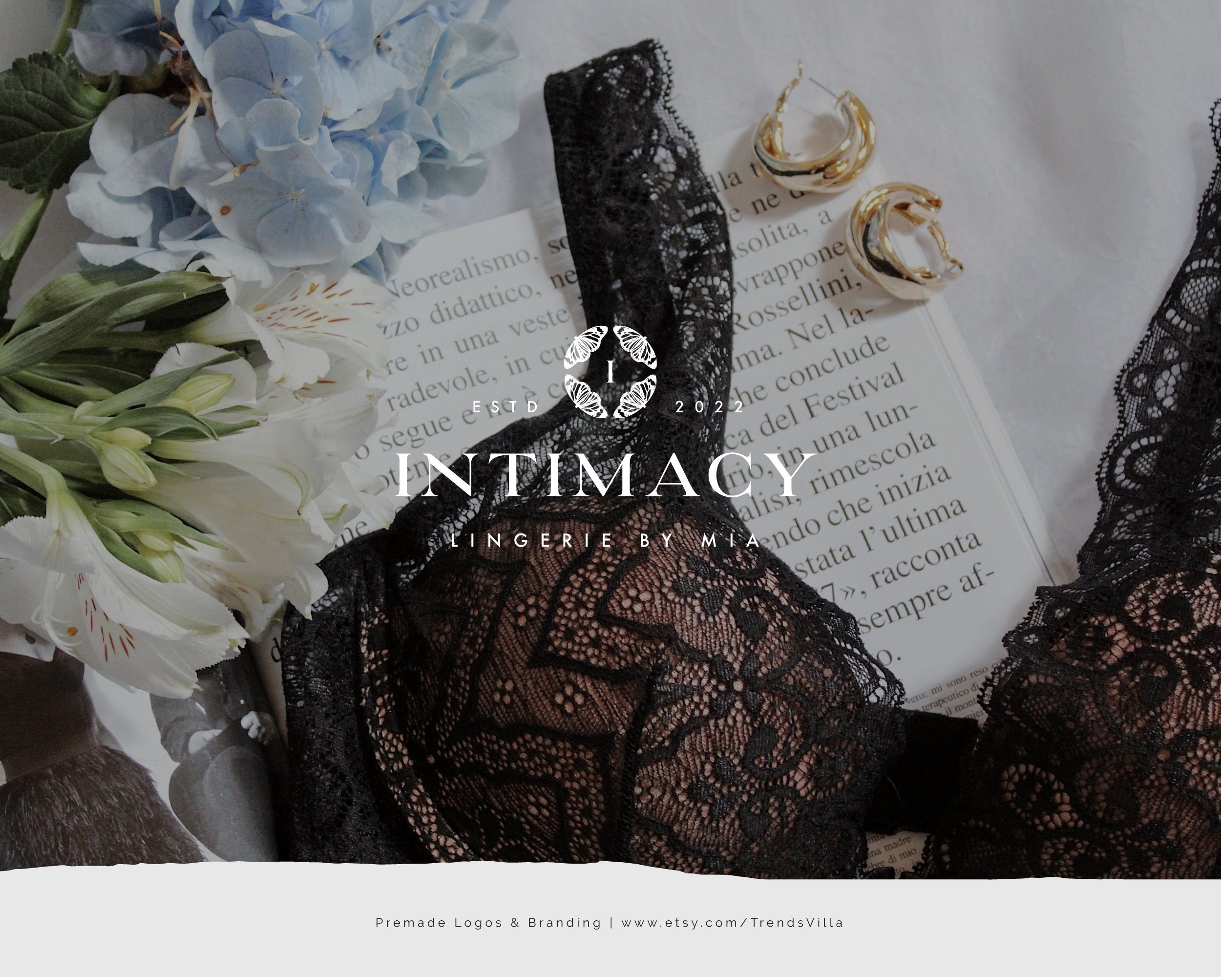 Lingerie Logo Design Store Boutique Logo Logo Design Logo - Etsy