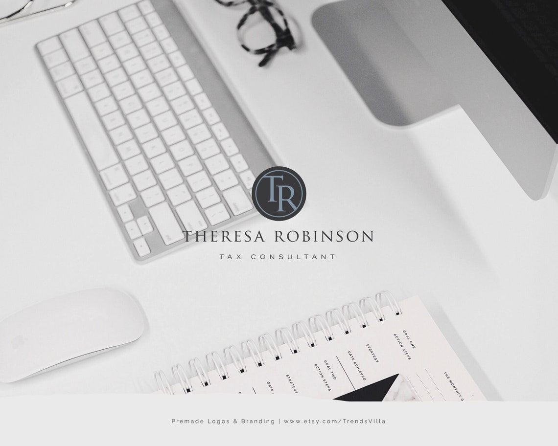 Initials Logo Tax Service Logo Design Signature Logo Tax - Etsy