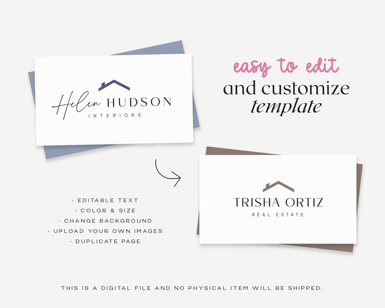 Editable Logo Designs DIY House Logo Circle Realtor Logo - Etsy