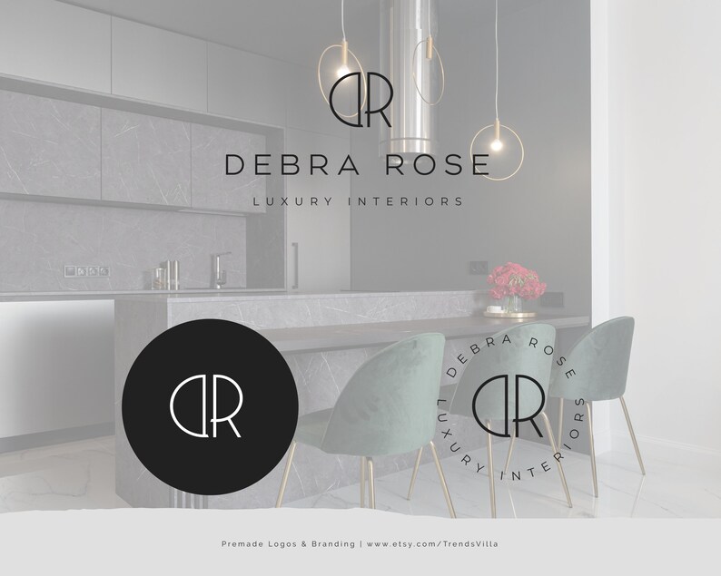Minimalist Logo Elegant Logo Interior Design Logo Text - Etsy