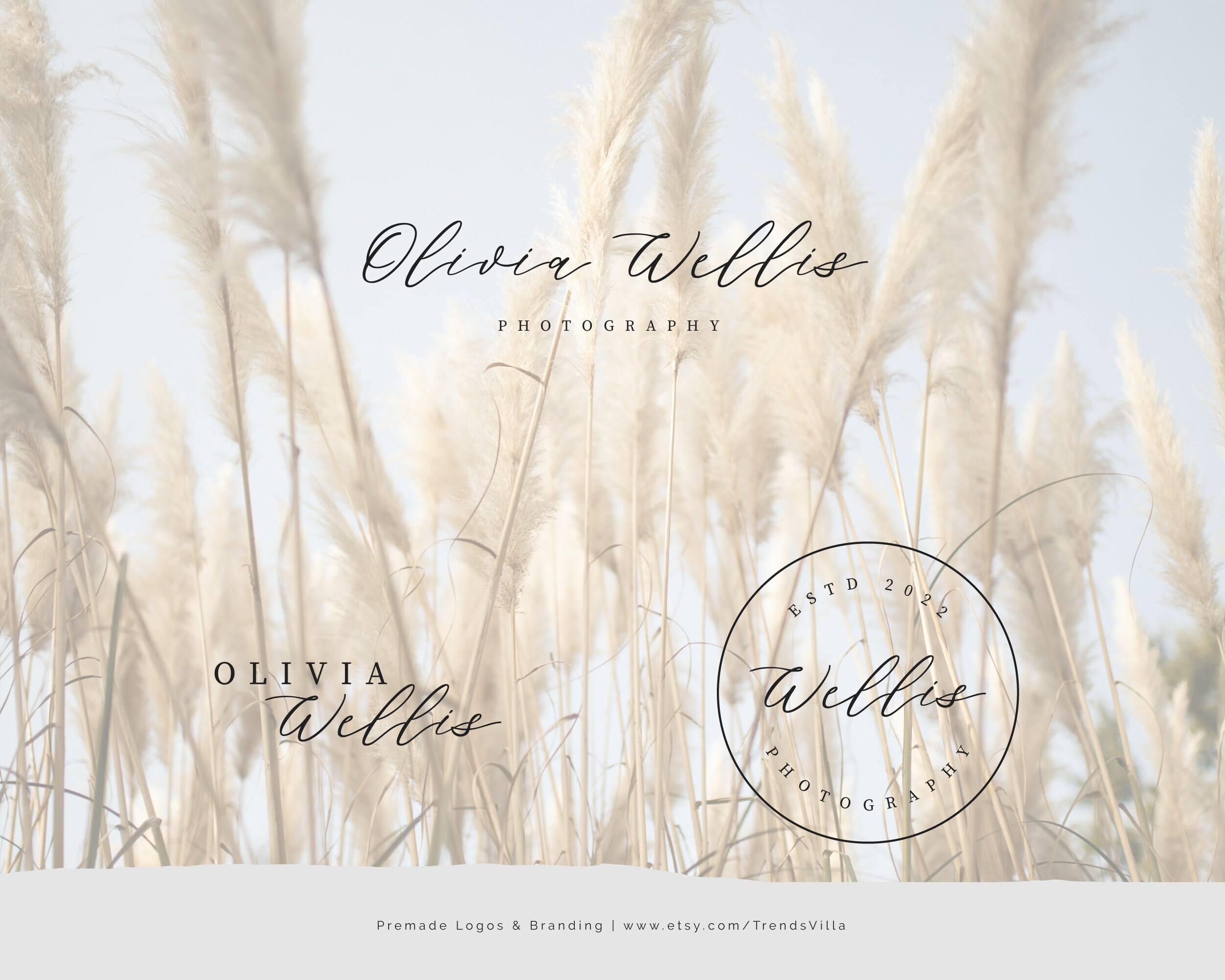 Premade Watermark Logo, Photography Logo, Minimalist Logo, Watermark ...