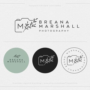 Photography Logo Camera Logo Design Watermark Logo Initials - Etsy