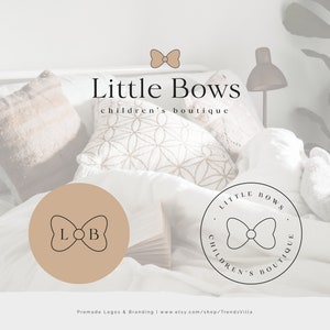 Premade Bow Logo Design, Handmade Bow Logo, Premade Logo Branding ...