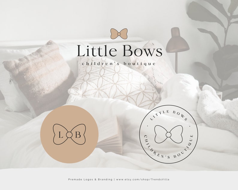 Premade Bow Logo Design Handmade Bow Logo Premade Logo - Etsy