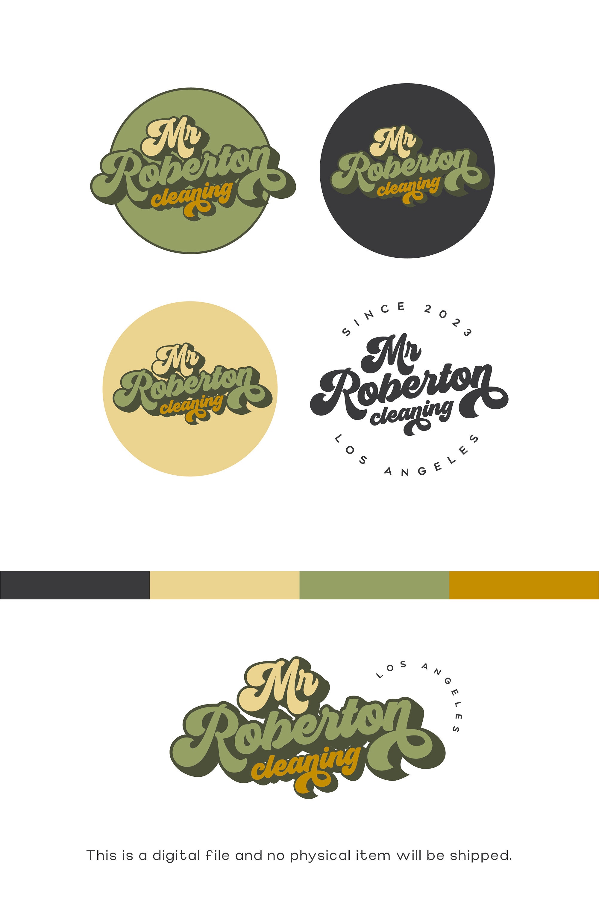 DIY Cleaning Service Logo, Editable Logo Designs, Retro Cleaning Logo ...