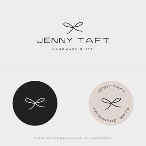 Handmade Gift Logo Bow Logo Design Premade Logo Branding - Etsy